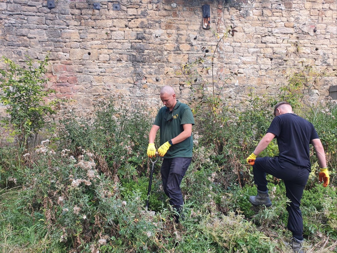 Apprentices Tidy North East Futures UTC Courtyard - MGL Group