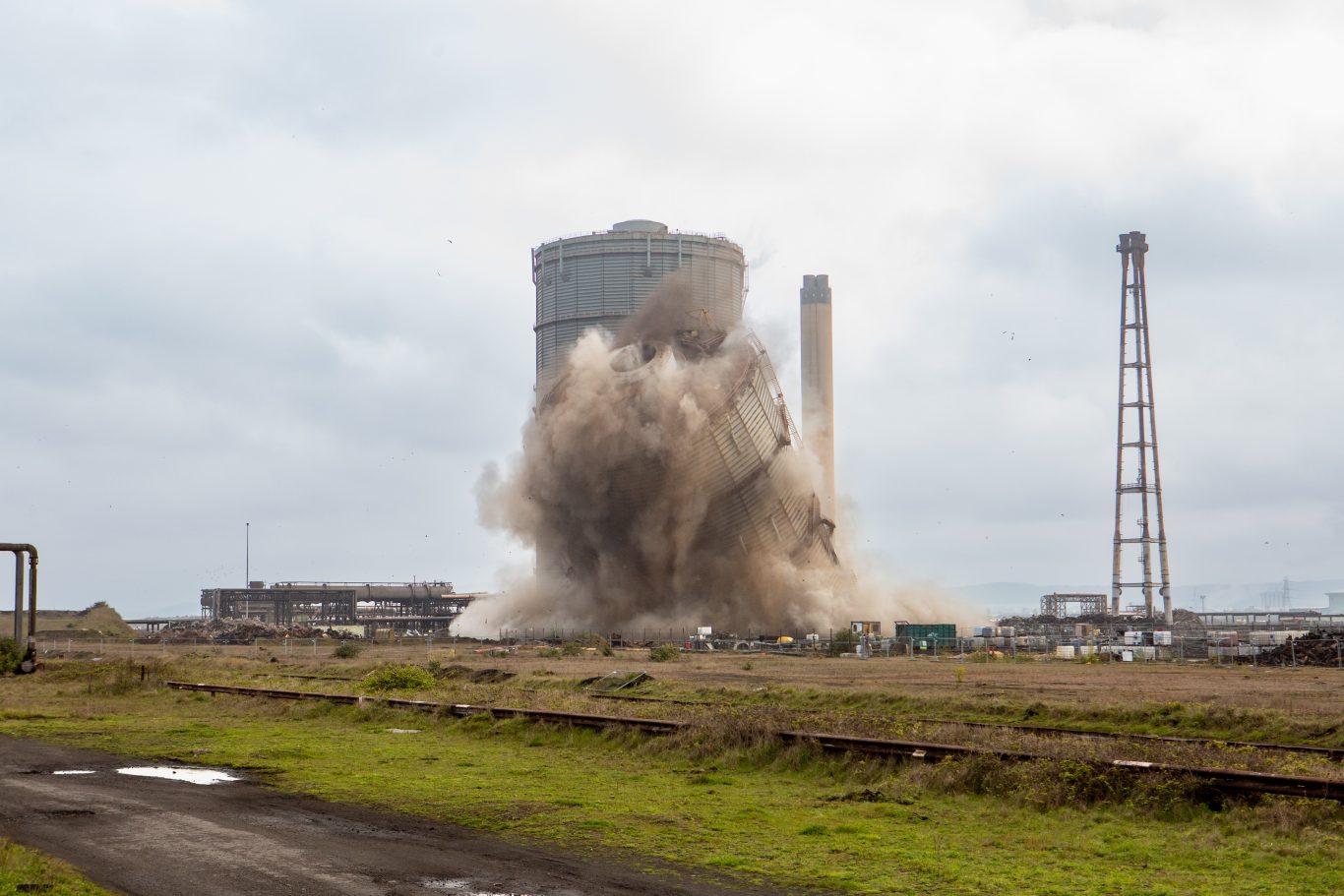 Safe Explosive Demolition of RCO Gas Holder by MGL Demolition - MGL Group